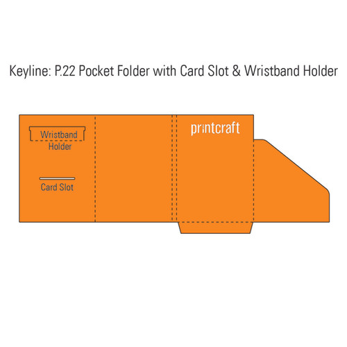 P22: Pocket Folder with Card & Wristband Holders - 2up | Printcraft