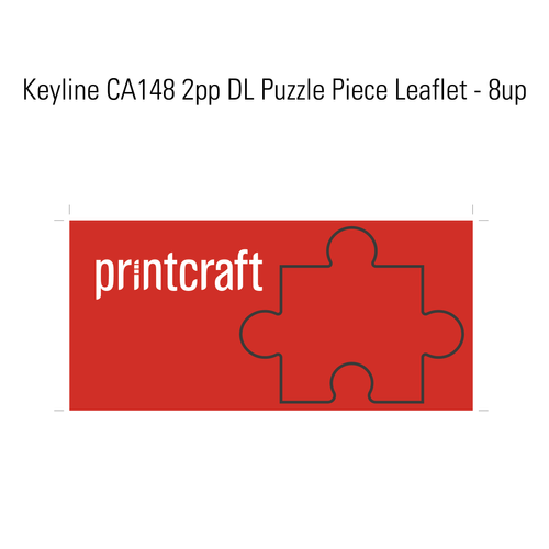 CA148: DL Diecut Puzzle Piece Leaflet - 8up | Printcraft