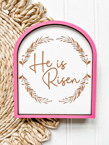 He Is Risen, Wooden Sign | Country Roads Rustic Decor