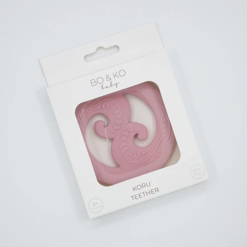 Pink 'Bo & Ko' Koru Teether | Kora Floral Boutique