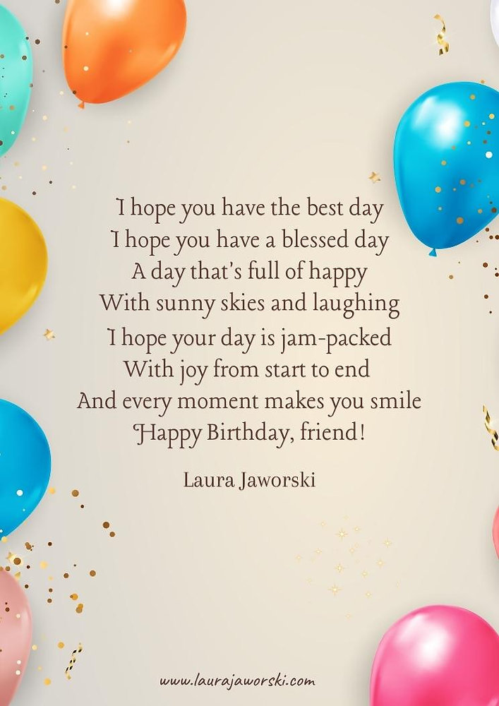 The Birthday Poem by Laura Jaworski 🎈
