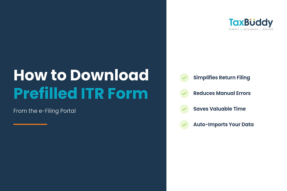 Download Prefilled ITR Form from e-Filing Portal – Step-by-Step Guide