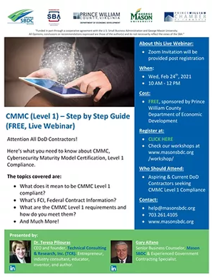 CMMC (Level 1) Step by Step Guide | TCR Website