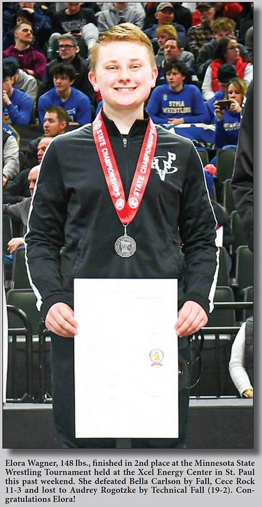 Elora Wagner gets second place at the State Tournament