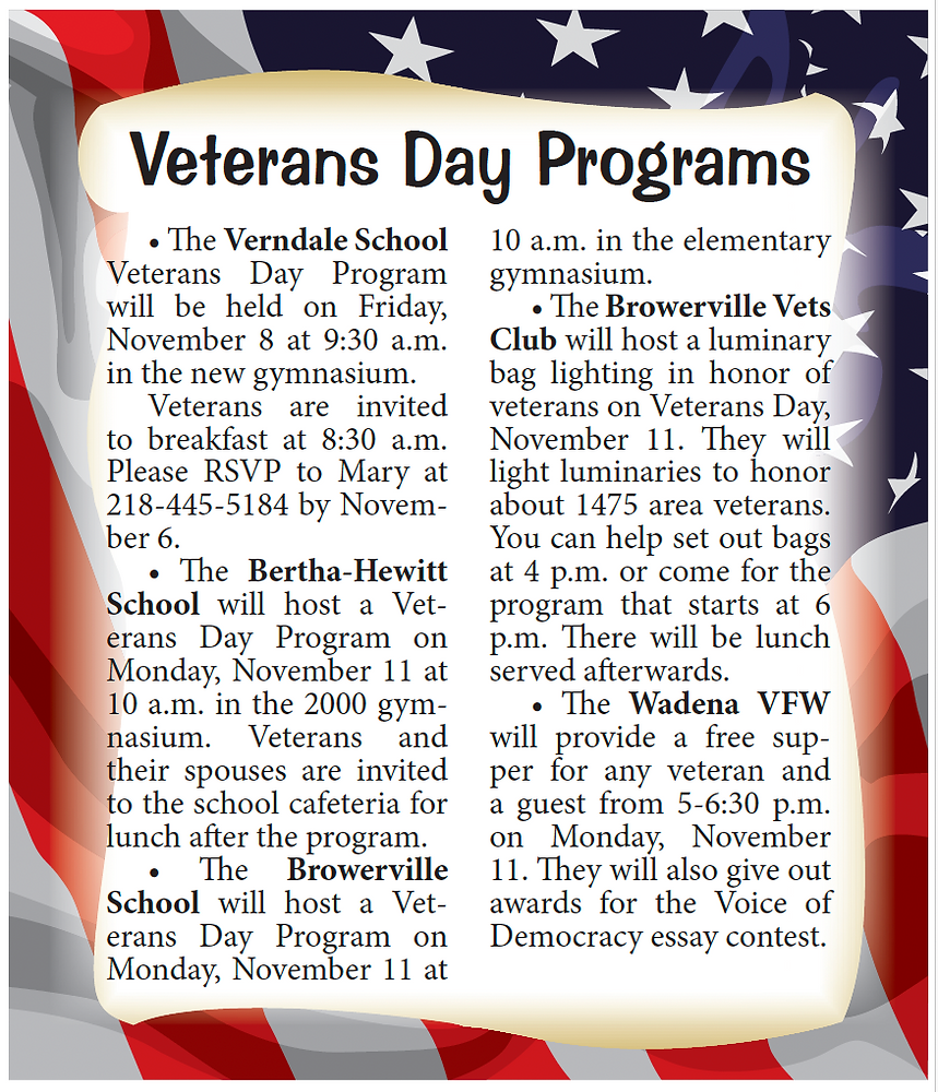 Veterans Day Programs