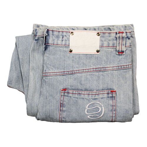 FACES 6 POCKET JEANS - WASHED BLUE | SLUG JEANS