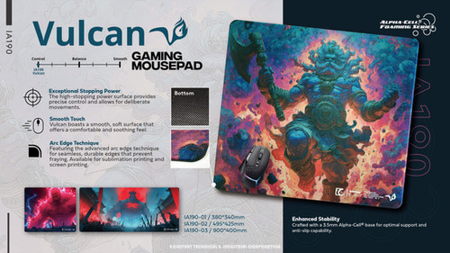 IA190︱Vulcan Gaming Mouse Pad | E-Century 圓凱科技