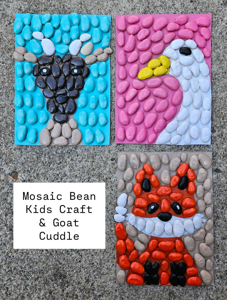 Mosaic Bean Art - Kids Craft & Goat Cuddle | The Paint Place