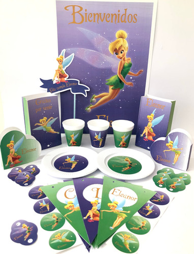 Cotillón Infantil Personalizado Tinkerbell x10 | kalydesign