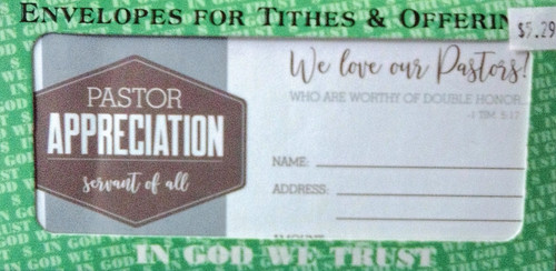 Pastor Appreciation Tithe Envelopes | Bread Of Life Books