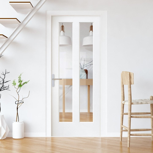 Internal White Primed Almere 2L Clear Glass Door | Doors 2 Fit