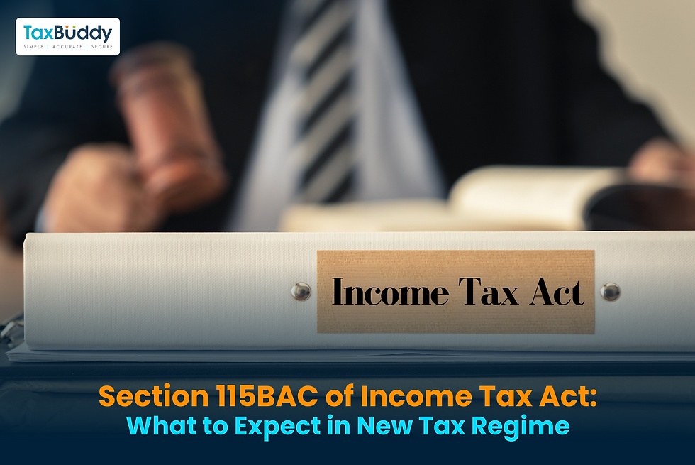Section 115BAC: New Tax Regime under the Income Tax Act.