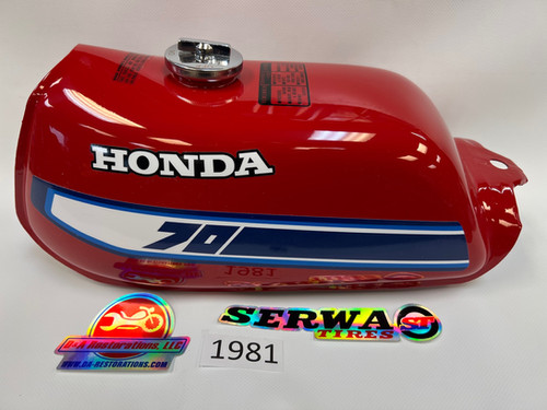 1981 Honda ATC70 Serwa reproduction fuel tank | D and A Restorations