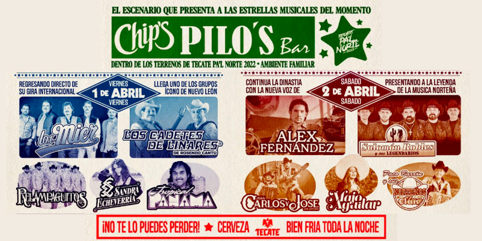 Pilos Bar Tecate Pal Norte 2024