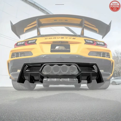 Corvette C8 Z06 Rear Diffuser | EOS Performance Carbon Flash Add-On