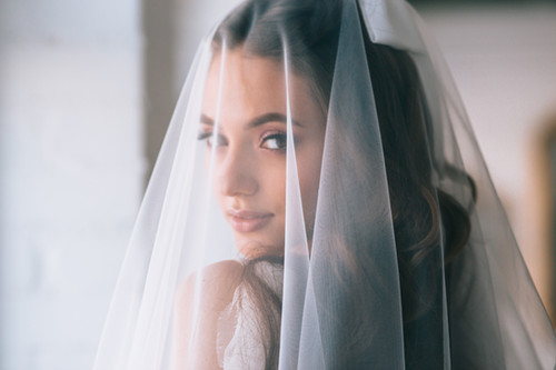 Plain Cut Edge Veil -Waist Length | SuZann Designs
