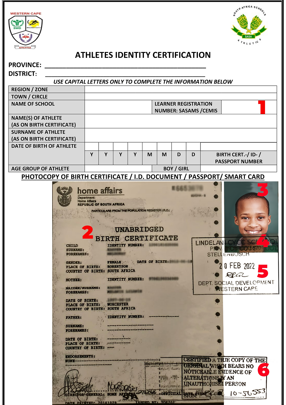 ID VERIFICATION | Western Cape Schools Athletics