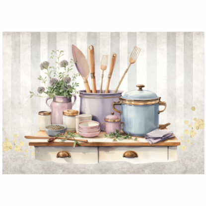 Tear Resistant Deco Print Cozy Kitchen | Creative Talents