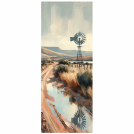 Tear Resistant Door Print Karoo Aqua Windpomp | Creative Talents