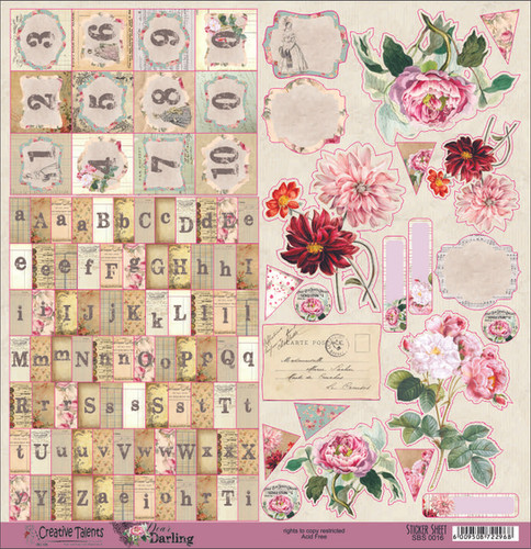 Scrapbook Sticker Page Dear Darling | Creative Talents
