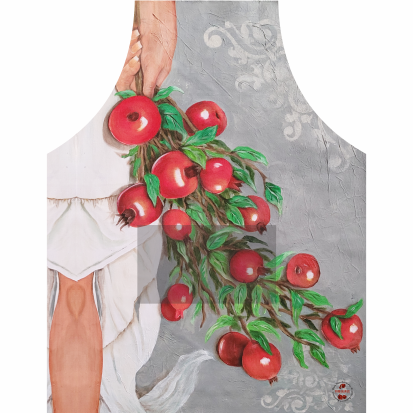 Printed Apron Pomegranate Bush | Creative Talents
