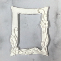 White Resin Frame Flower White | Creative Talents