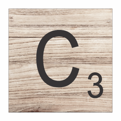 Tear Resistant Scrabble Letter C | Creative Talents
