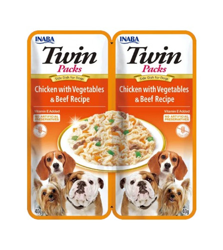 Inaba Twin Pack Topper - Chicken, Vegetables & Beef | TheFluffingDogShop