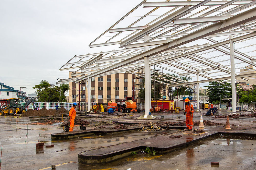 Começa montagem da cobertura do Terminal Central de Macaé