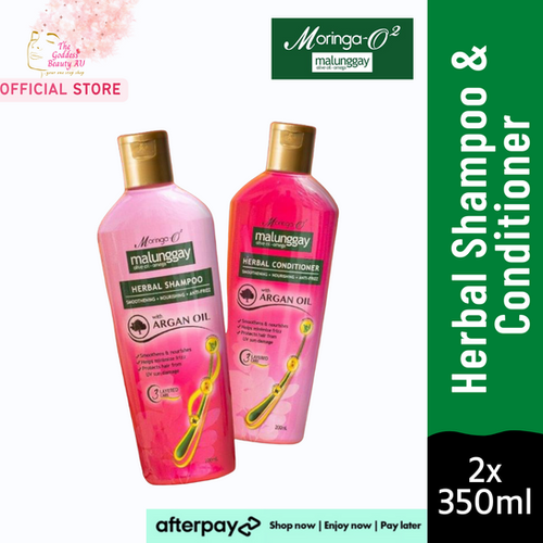 MORINGA O2 Herbal Anti-Frizz with Argan Oil 350ml SET | The Goddess Beauty