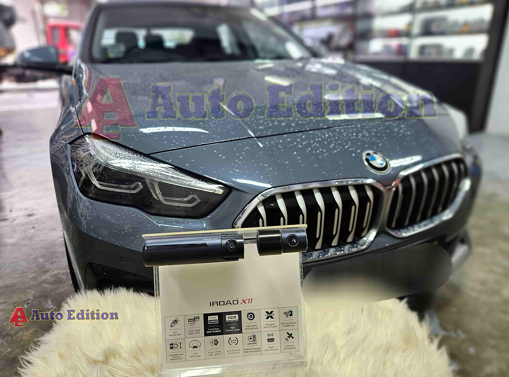 BMW 218i Gran Coupe Car Dash Camera - IROAD X11 front & rear installed ...