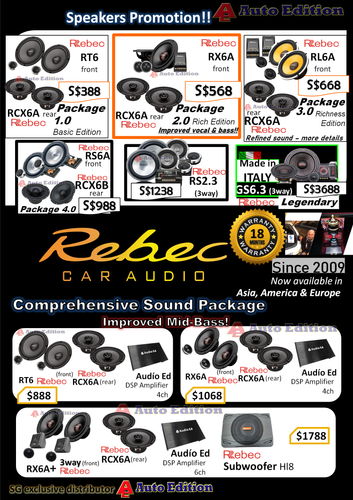 Rebec Car Audio System - Car Speakers only package / Full Sound System ...