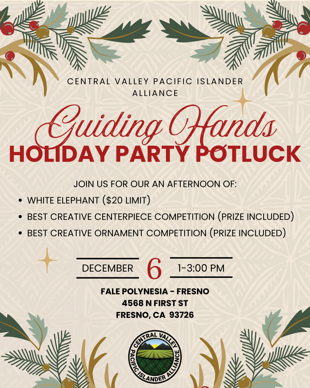 Guiding Hands Holiday Party Potluck 2025 | Cvpia Relaunch