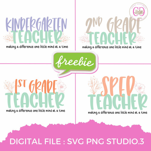 K-2nd and SPED Teacher Pastel Bundle - SVG PNG Studio.3 | Cocoa Cuttables