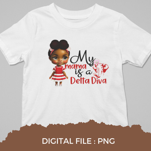 Afro Puff Girl - My Mama Is A Delta Diva PNG | Cocoa Cuttables