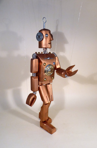 BRONZE ROBOT PUPPET | Pelham Puppets