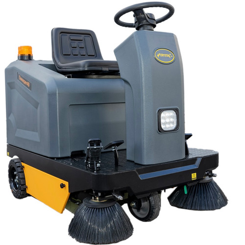 Ride-On Floor Sweeper, 48V 4*67Ah, Water Mister, Dust shaking, Vacuum ...
