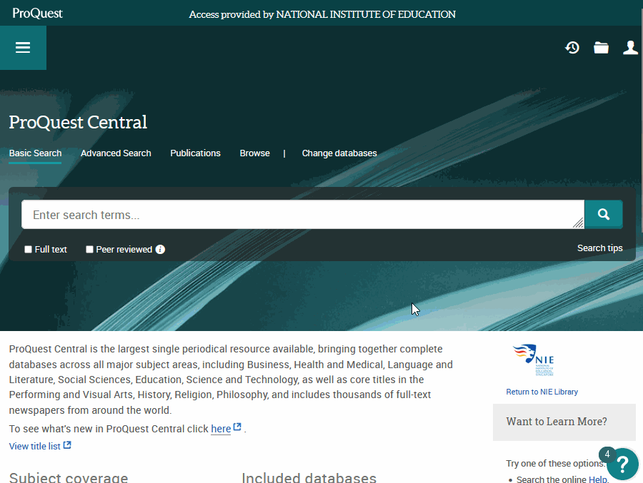 ProQuest Central: 47 Unique Databases, 1 Search Solution