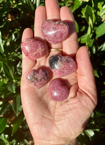 Rhodonite Cystal Heart | Brownstone Wellness