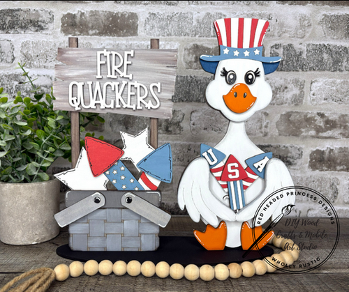 Interchangeable Goose Fourth of July Shelf Sitter Kit! | Wholly Rustic