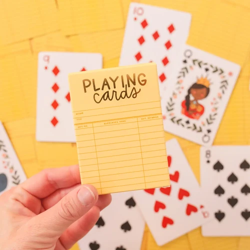 Yellow Library Card Deck of Playing Cards | Fables & Fairy Tales