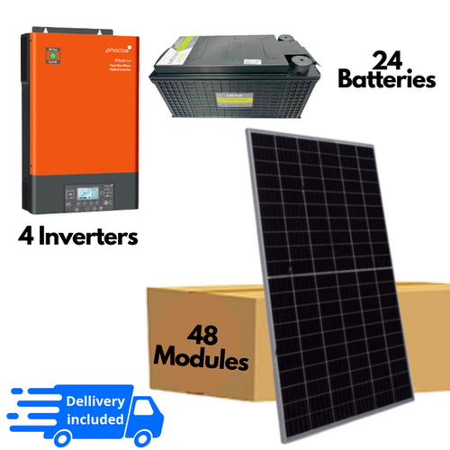 30kva Lite Solar Kit With 60kwh Agm Batteries | Sharaf DG Energy
