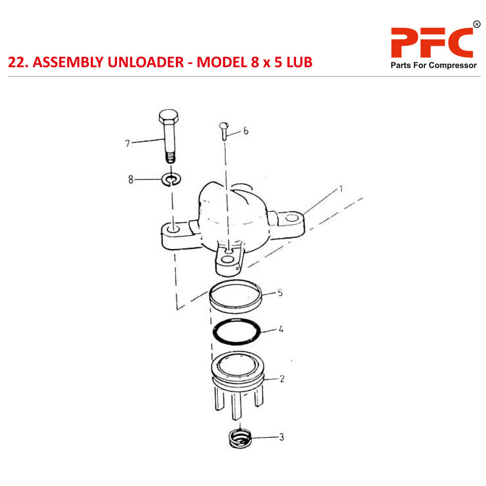 Assly Unloader IR 8 x 5 ESV LUB Compressor Parts | PFC - Parts For ...