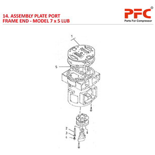 Plate Port Frame End IR 7 x 5 ESV LUB Parts | PFC - Parts For Compressor