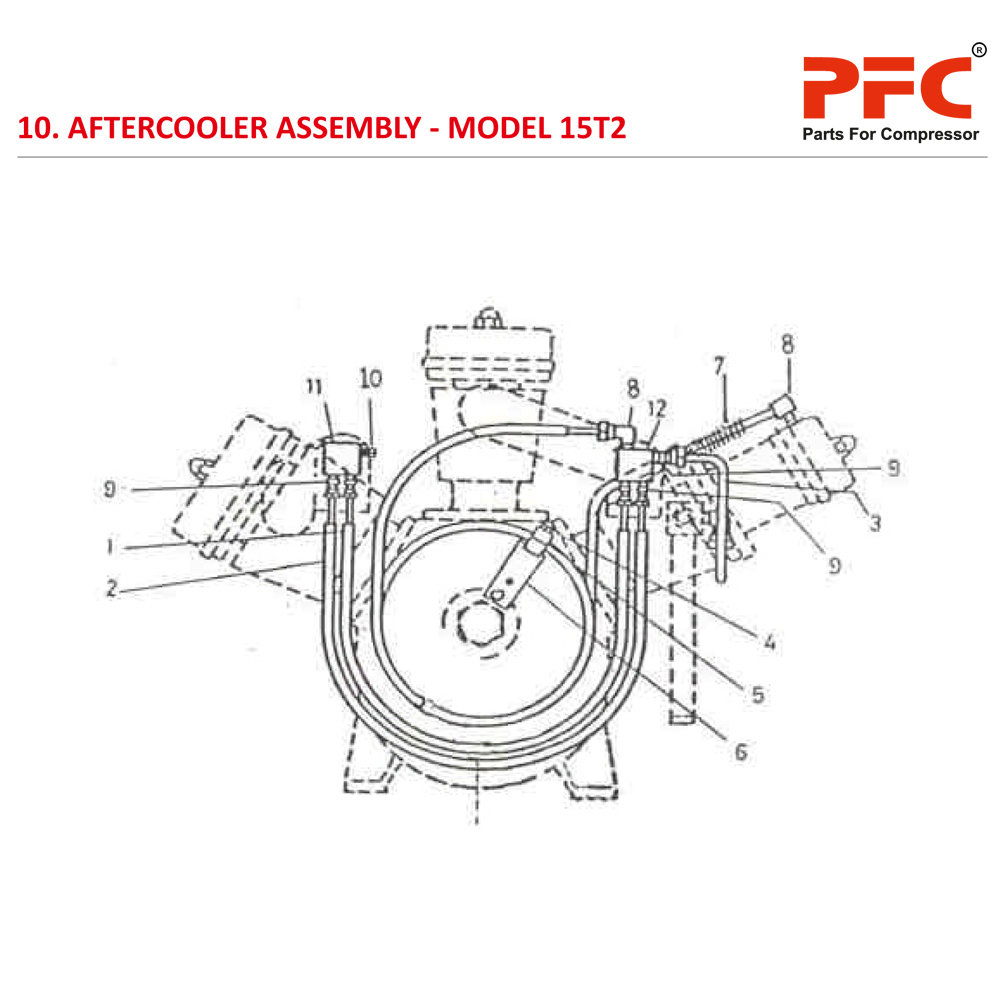 ชิ้นส่วนคอมเพรสเซอร์อาฟเตอร์คูลเลอร์ IR 15T2 | PFC - Parts For Compressor