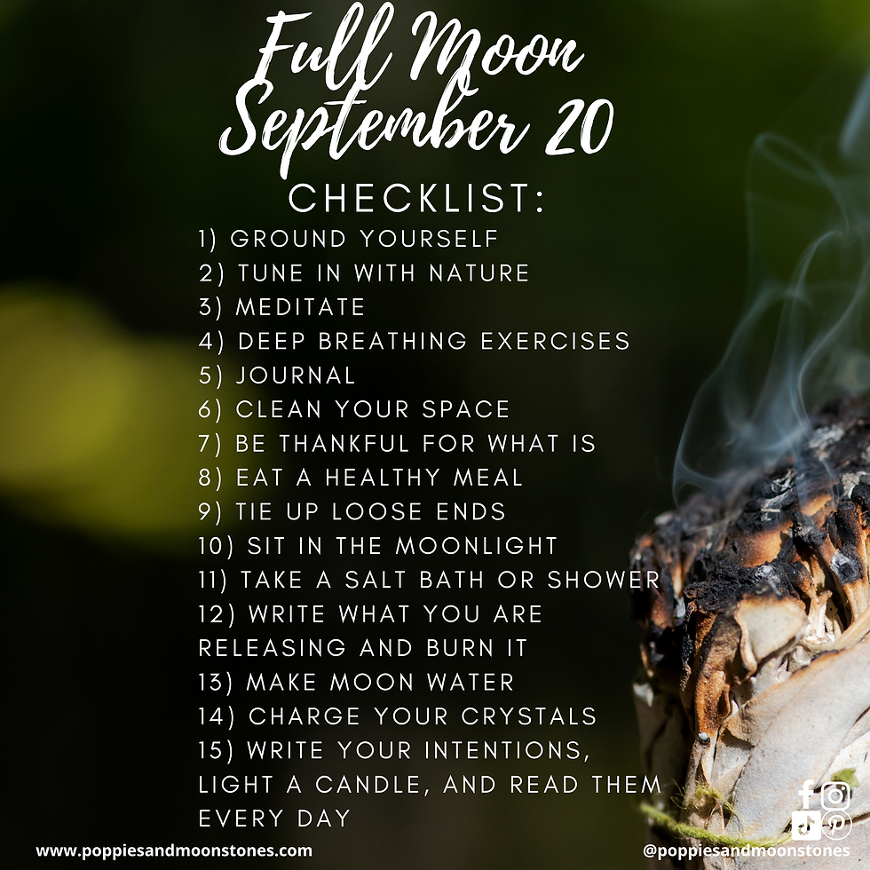 Full Moon Checklist!