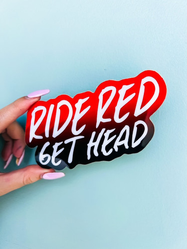 Ride Red Sticker | teencee-graphics