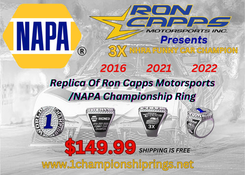 Ron Capps 2022 3x NHRA Funny Car Champion Ring | championshiprings