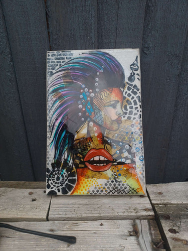 CANVAS Mini graffiti punk art | The Heartyarty