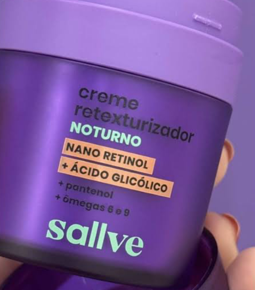 Retexturizador Sallve, como Funciona? Nano-Retinol com ácido Glicólico ...